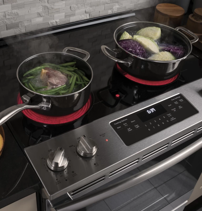 Buy GE 30" Slide-In Electric Range | JS645SLSS